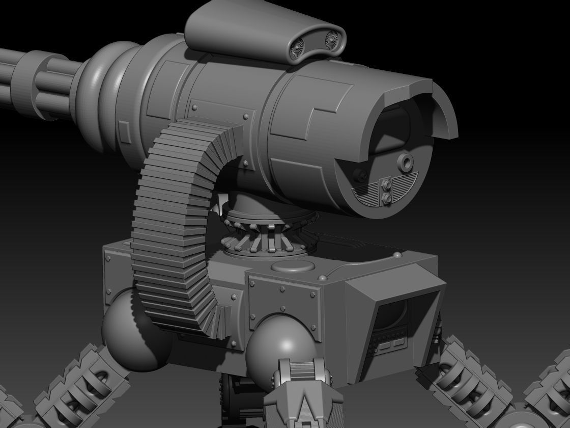 Walking Sentry Turret 3D model | CGTrader