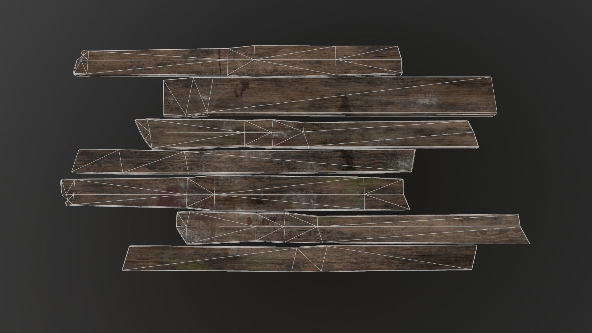 3D model Wooden planks VR / AR / low-poly | CGTrader