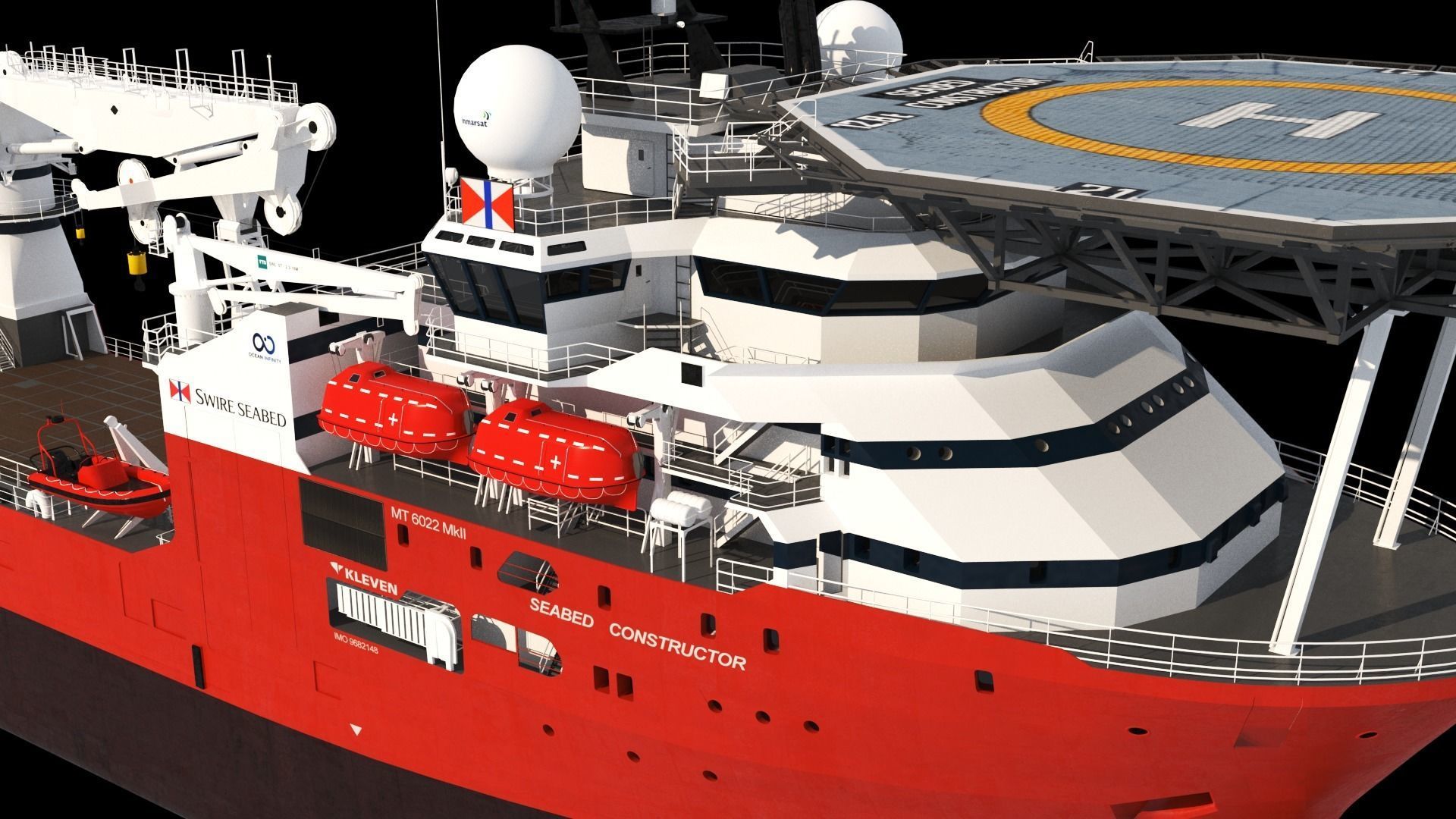 Subsea support and construction vessel 3D model | CGTrader
