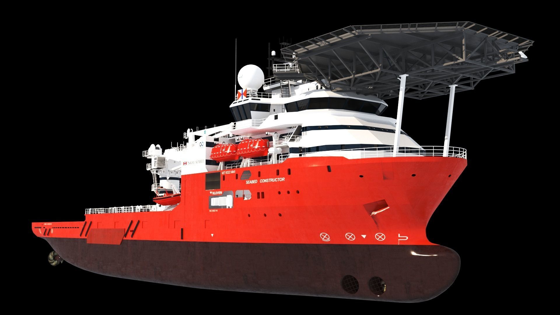 Subsea support and construction vessel 3D model | CGTrader