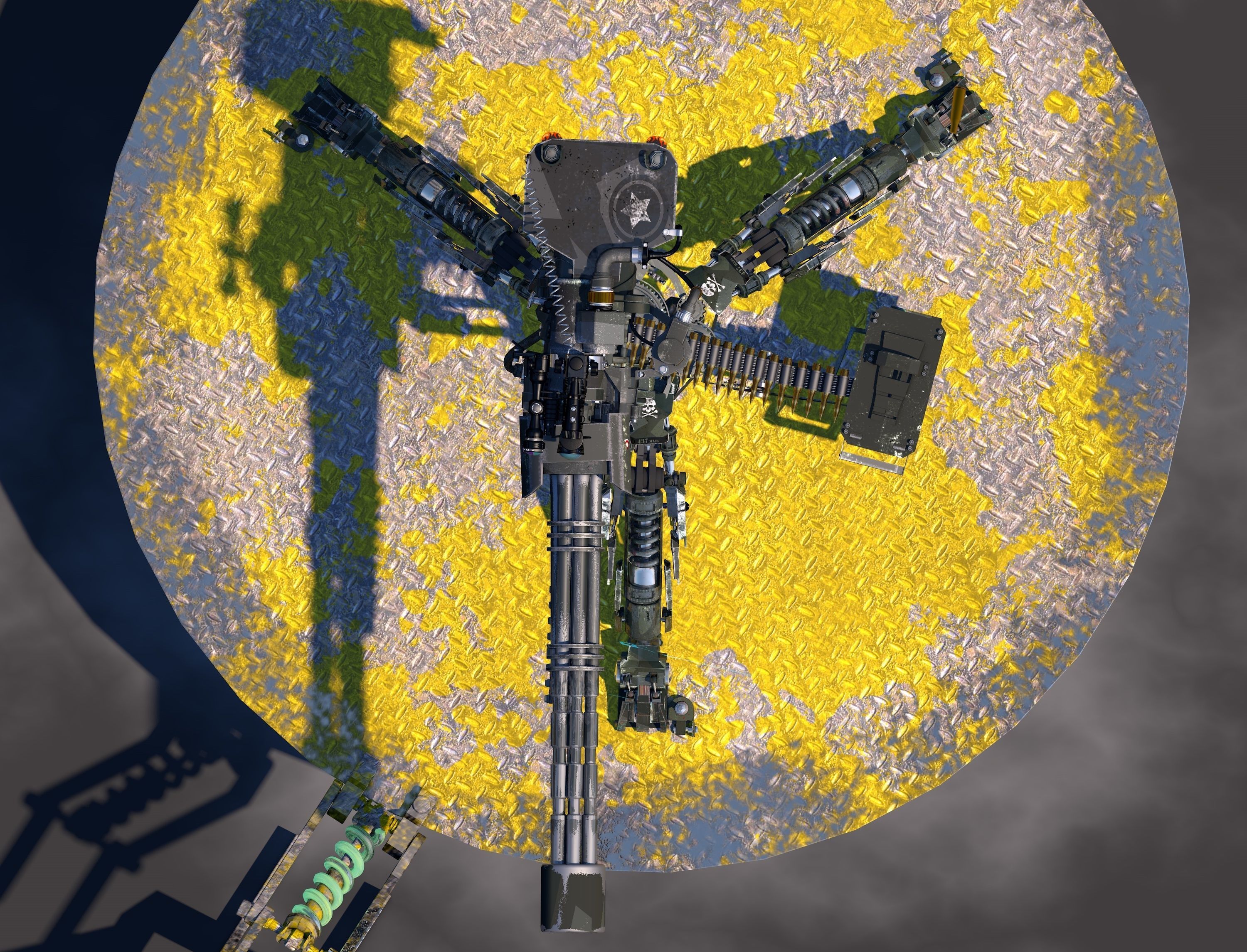 M-134 3D model rigged | CGTrader