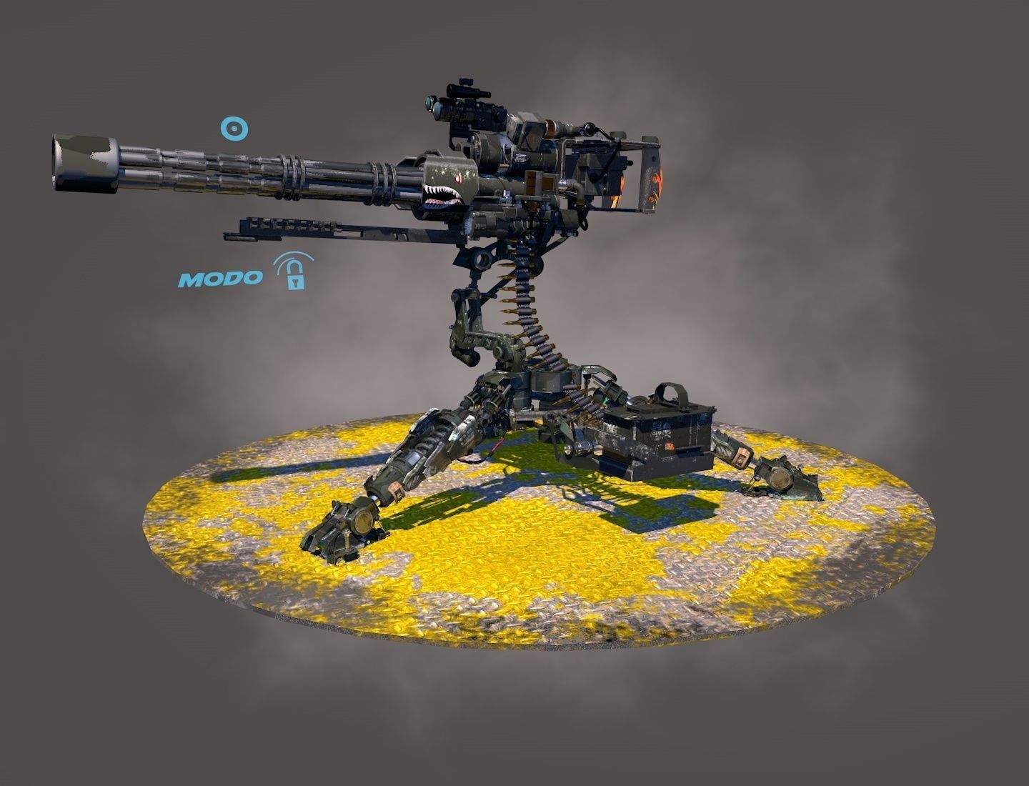 M-134 3D model rigged | CGTrader