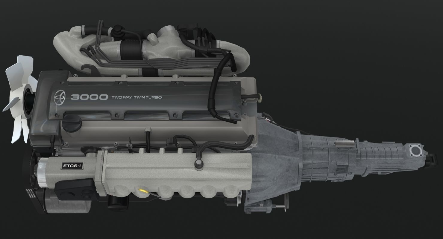 3D model Toyota 2JZ GTE engine VR / AR / low-poly | CGTrader