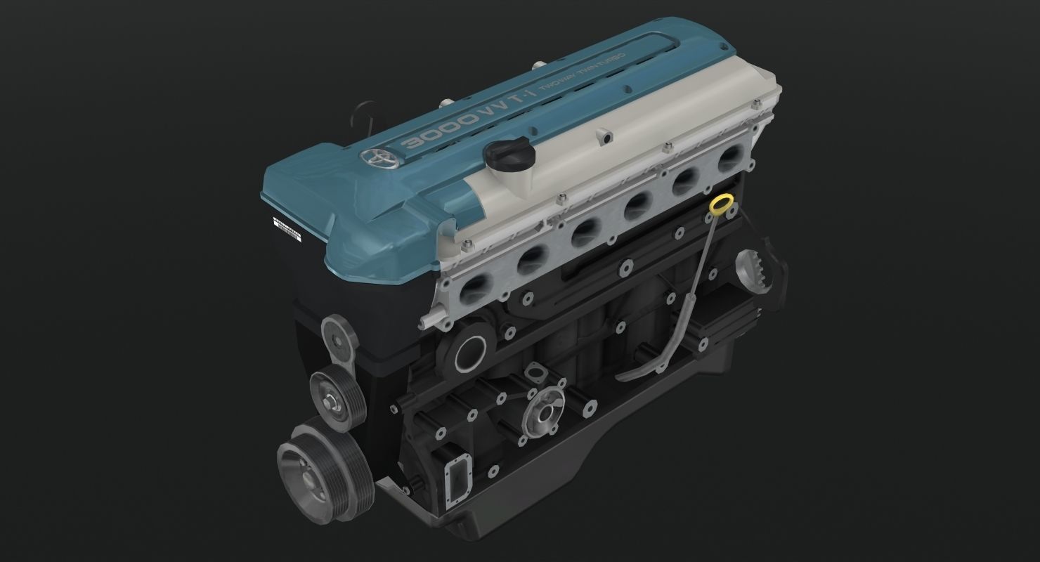 3D model Toyota 2JZ GTE VVTi engine VR / AR / low-poly | CGTrader