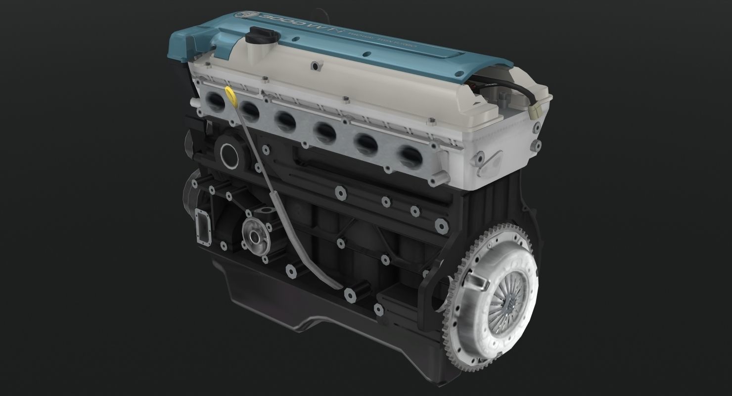 3D model Toyota 2JZ GTE VVTi engine VR / AR / low-poly | CGTrader