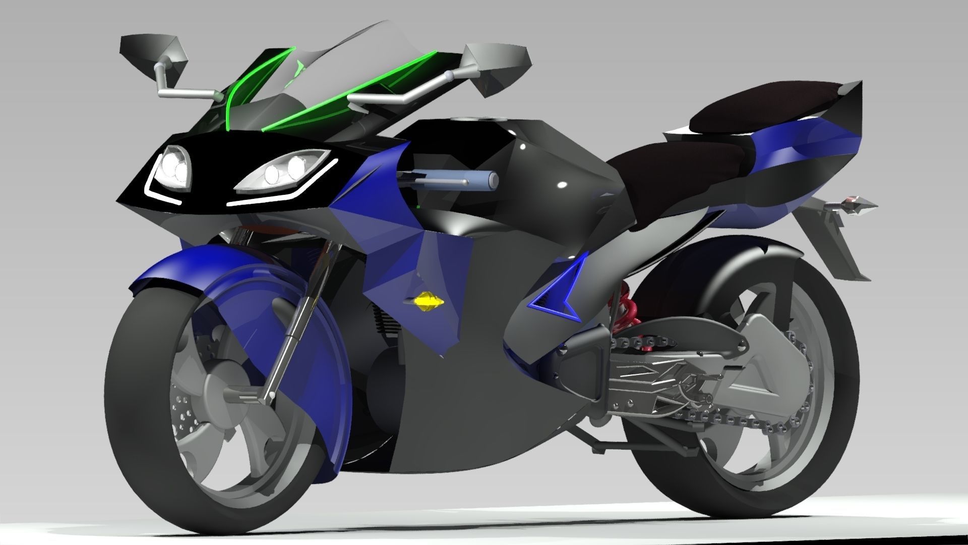 Super Spots Motor bike 3D model rigged | CGTrader