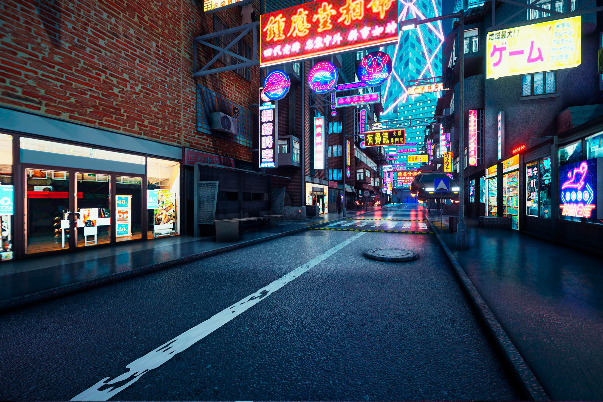 Neon City VR and Mobile 3D model | CGTrader
