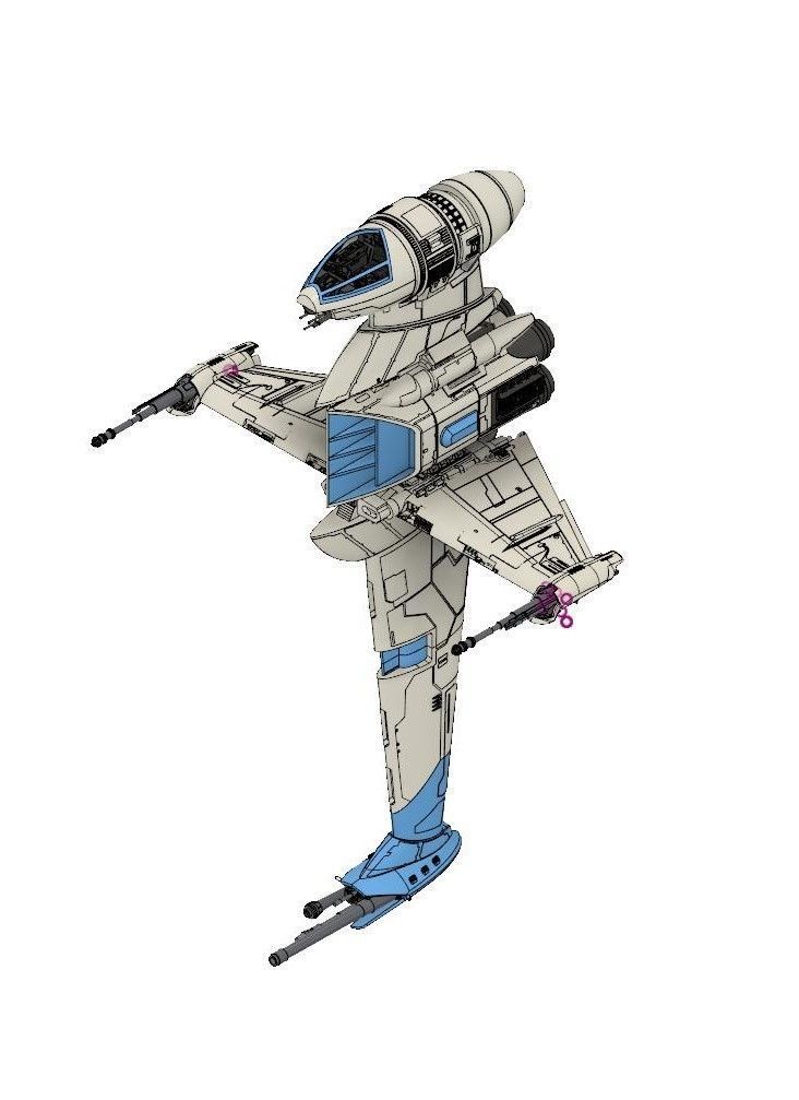Starwars B-Wing 3D model 3D printable | CGTrader