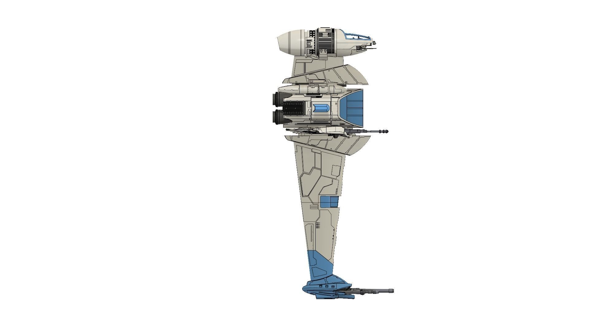 Starwars B-Wing 3D model 3D printable | CGTrader