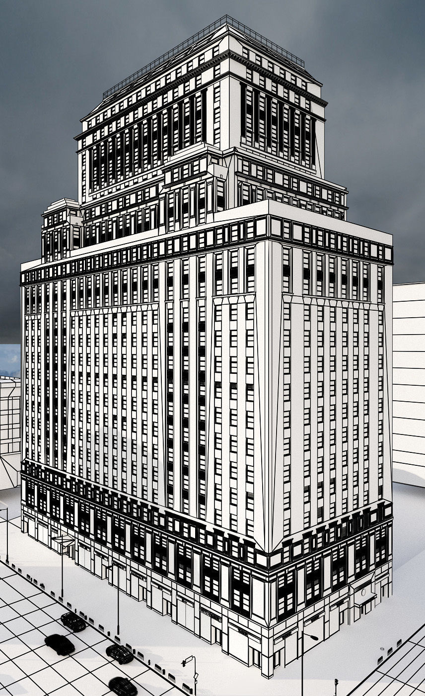 Fisk building 3D model | CGTrader