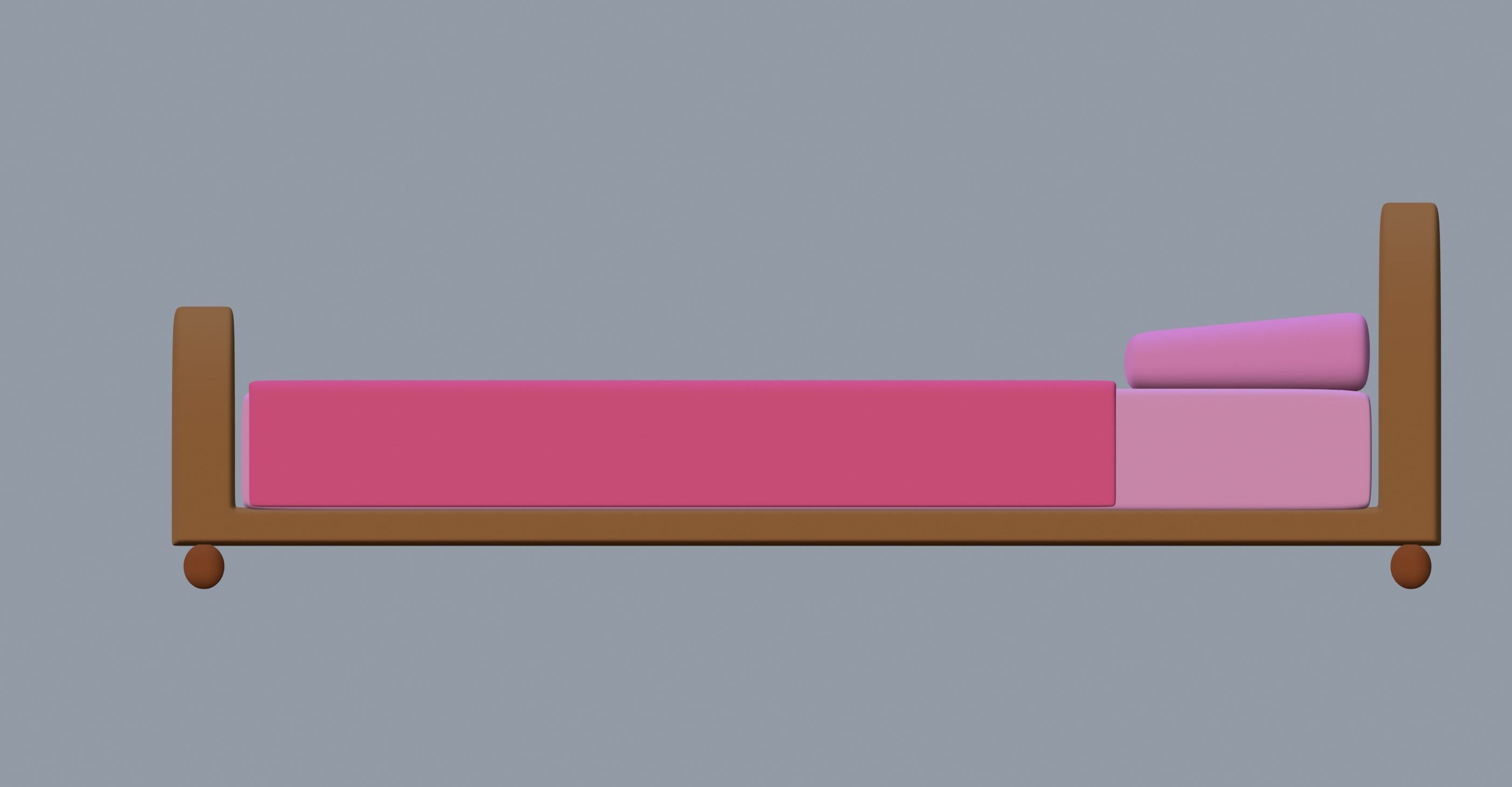 Cartoon Bed 3D model rigged | CGTrader