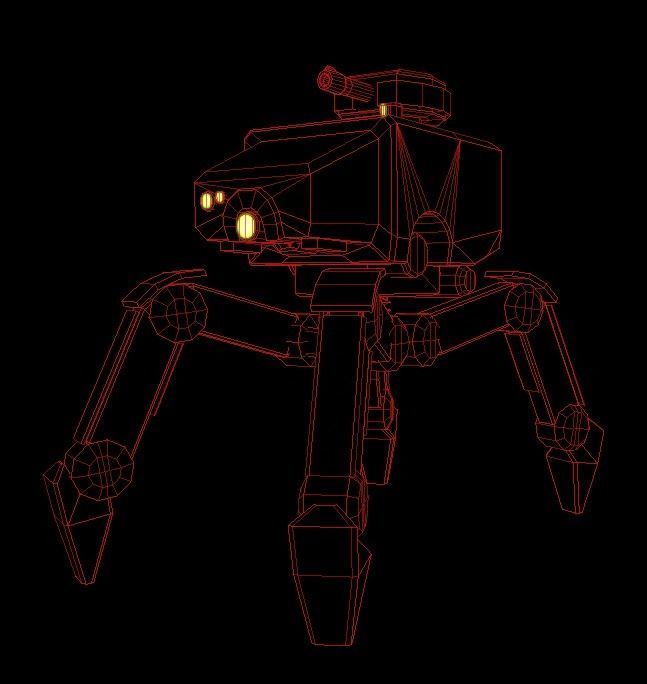 3D model Sentry robot quadruped VR / AR / low-poly | CGTrader