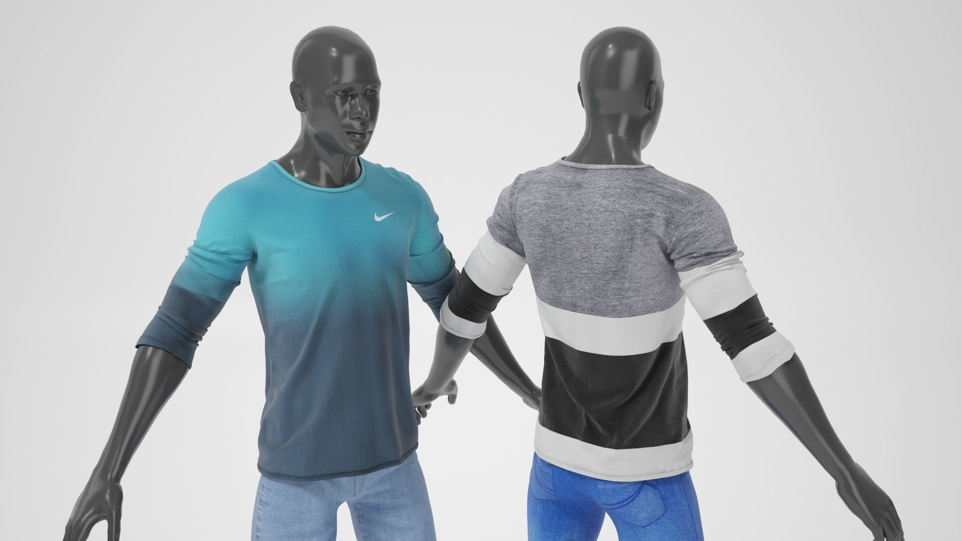 Man mannequins whith clothes STRONG pack 3D model | CGTrader