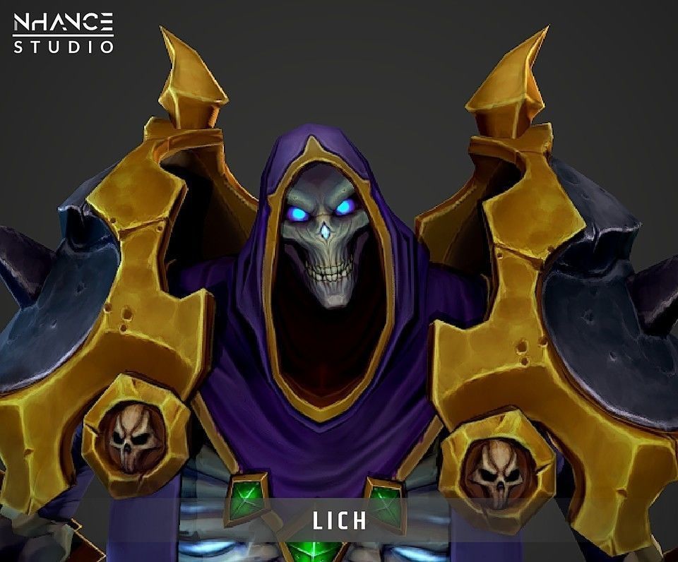 3D model Stylized Fantasy Lich VR / AR / low-poly rigged animated ...