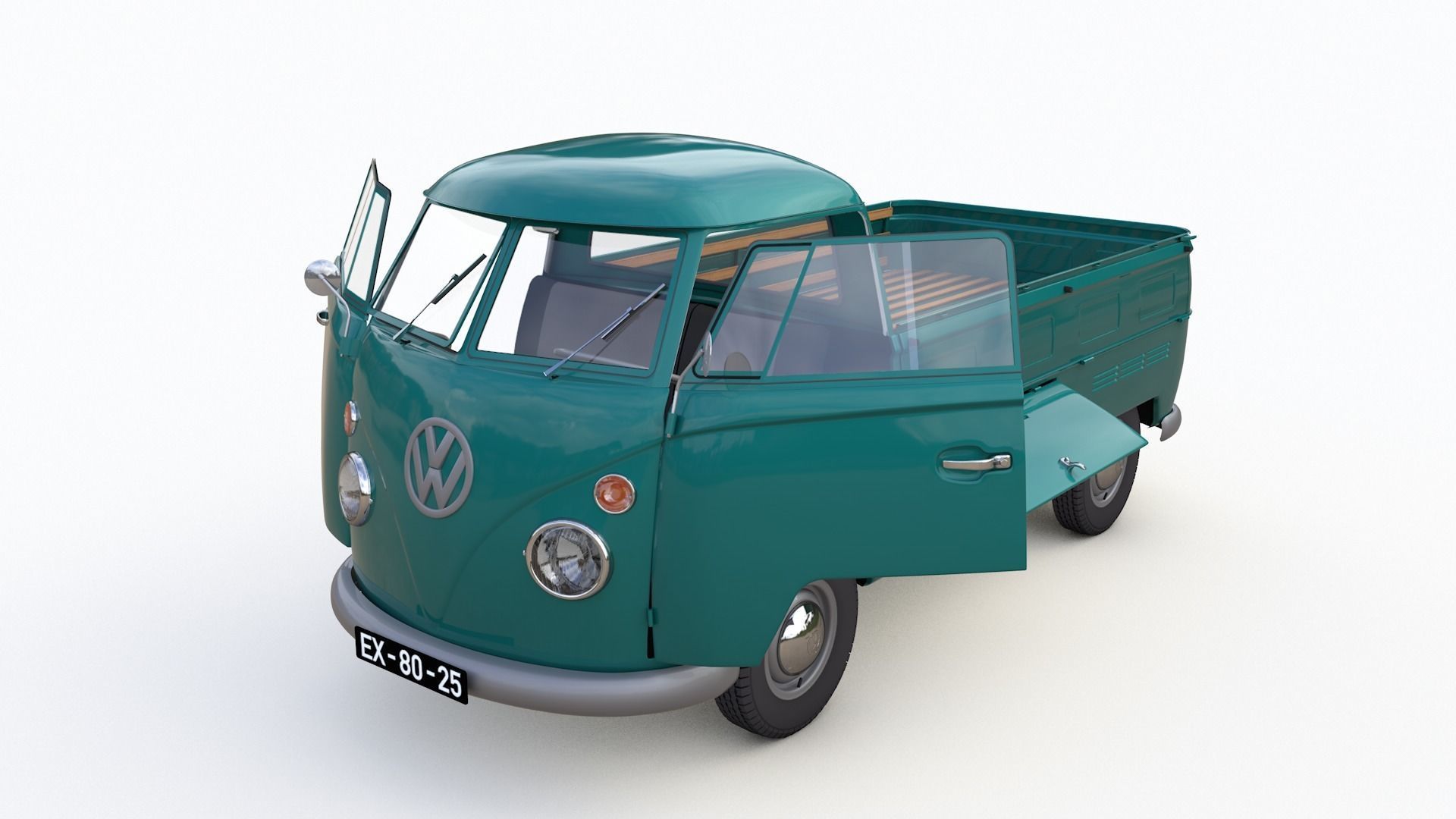 VOLKSWAGEN TRANSPORTER PICKUP SINGLE CAB - 1962 3D model | CGTrader