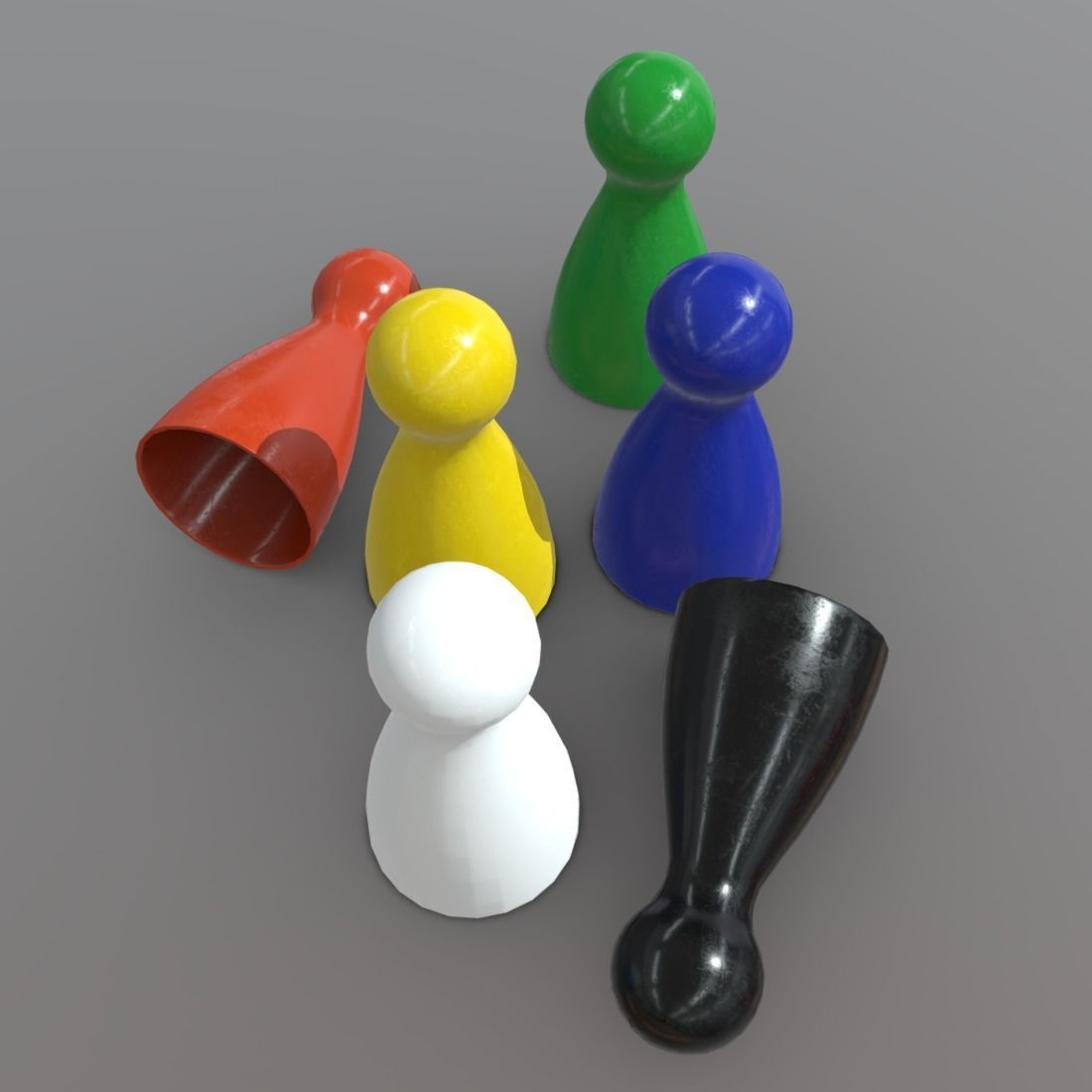 3D model Board Game Pawns VR / AR / low-poly | CGTrader