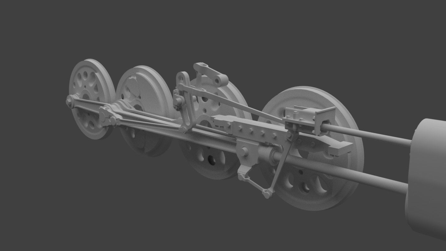 Wheel mechanism 3D model animated rigged | CGTrader