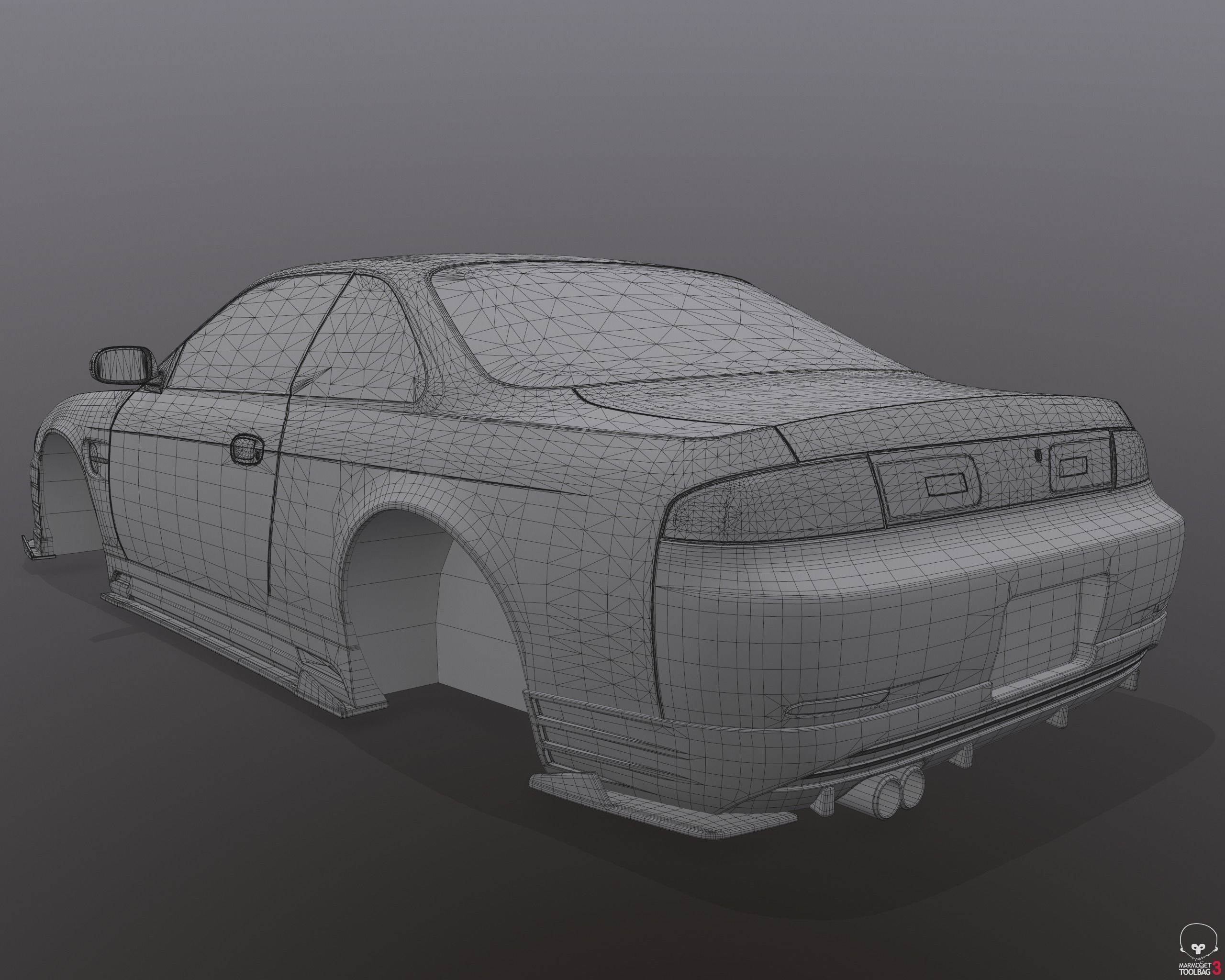 3D model Nissan Silvia S14 326 Power 3D-Star bodykit VR / AR / low-poly ...