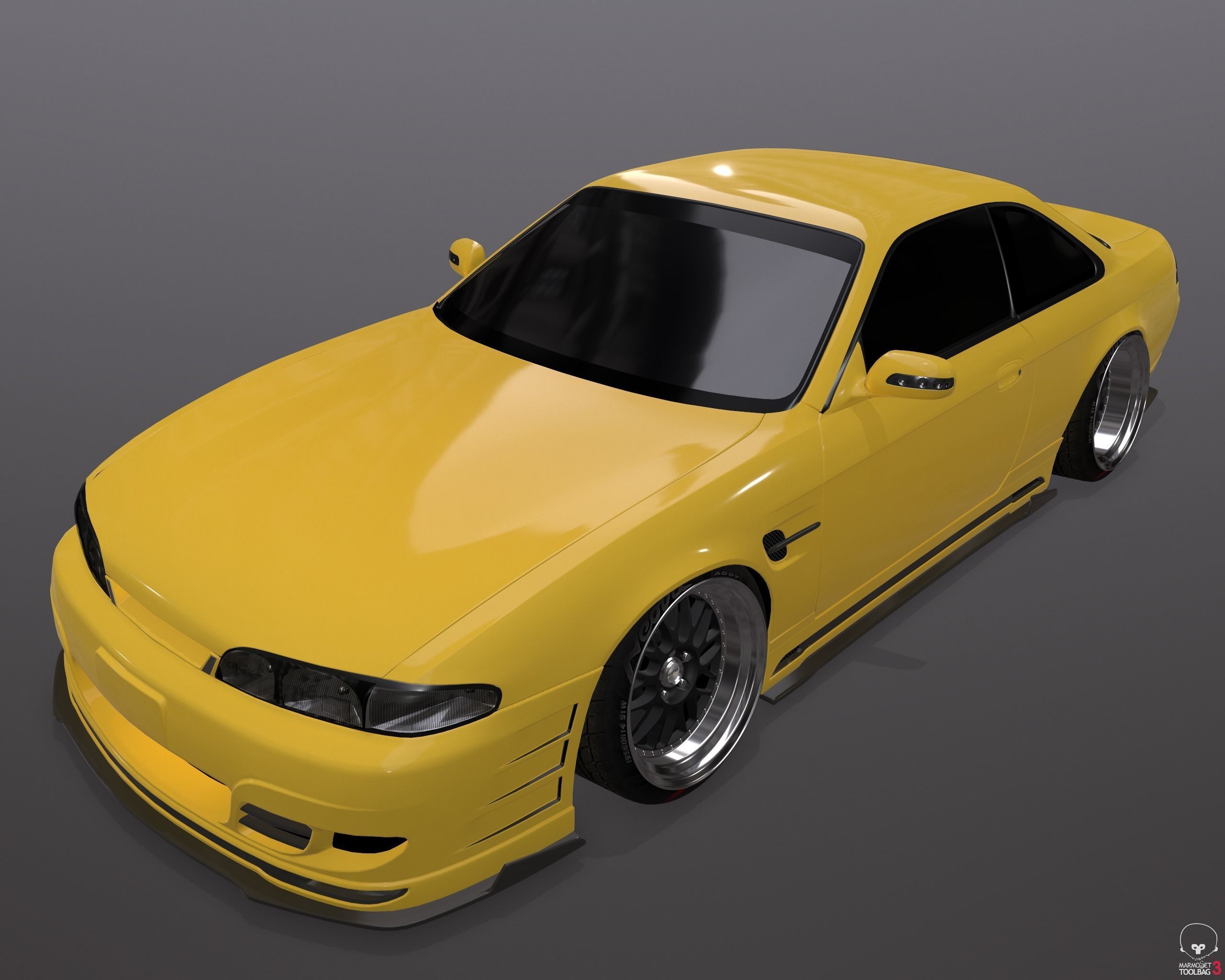 3D model Nissan Silvia S14 326 Power 3D-Star bodykit VR / AR / low-poly ...