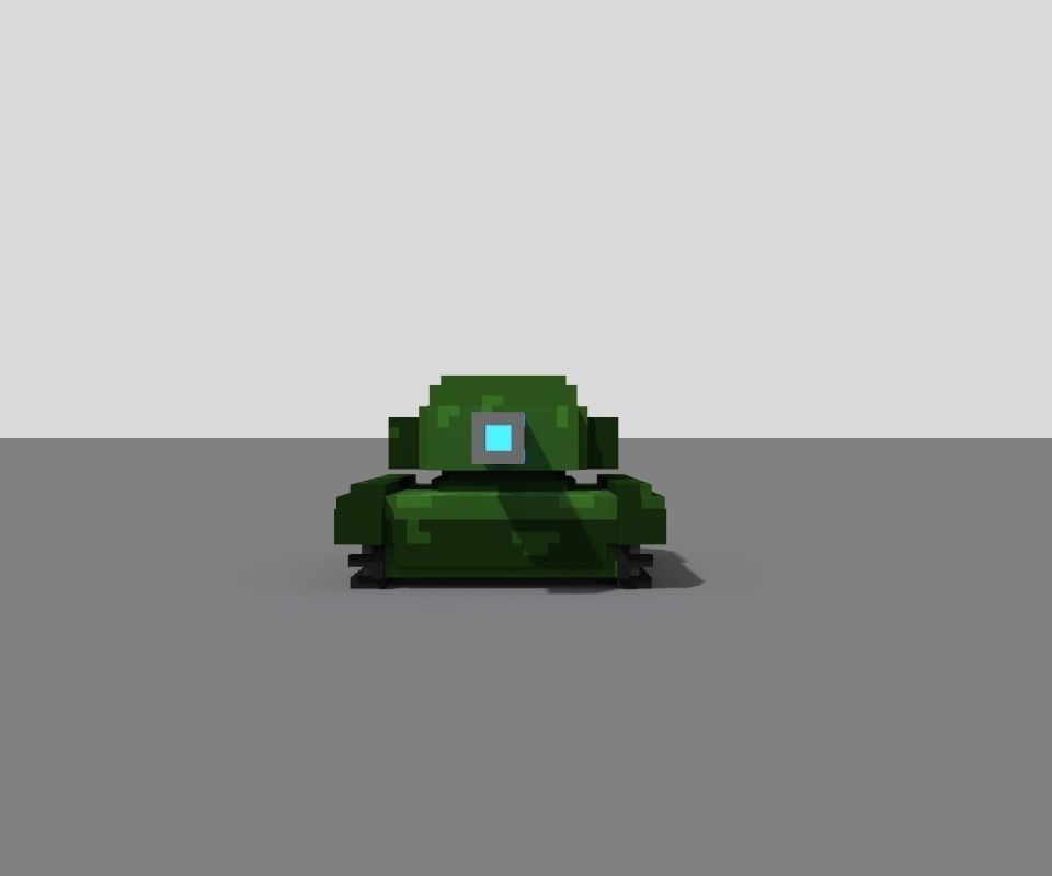 3D model 3D voxel laser tank VR / AR / low-poly | CGTrader