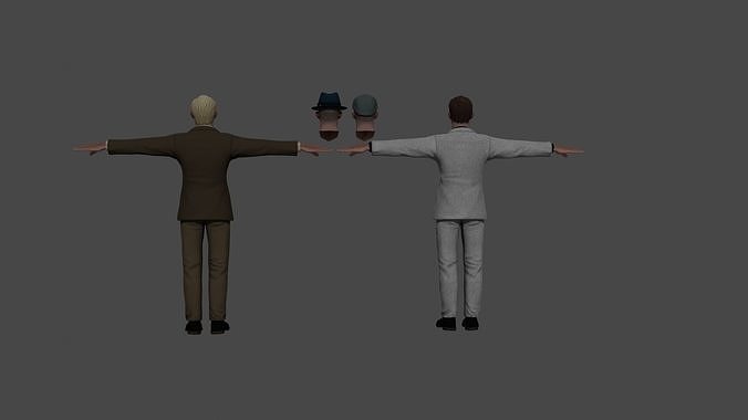 3D model Detective Character Noir 3d model VR / AR / low-poly | CGTrader