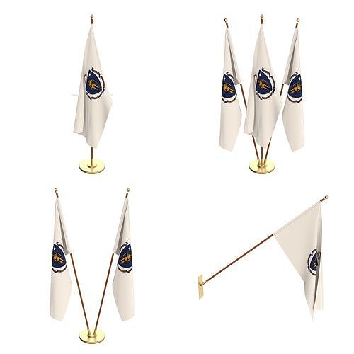 Massachusetts Flag Pack 3D model | CGTrader