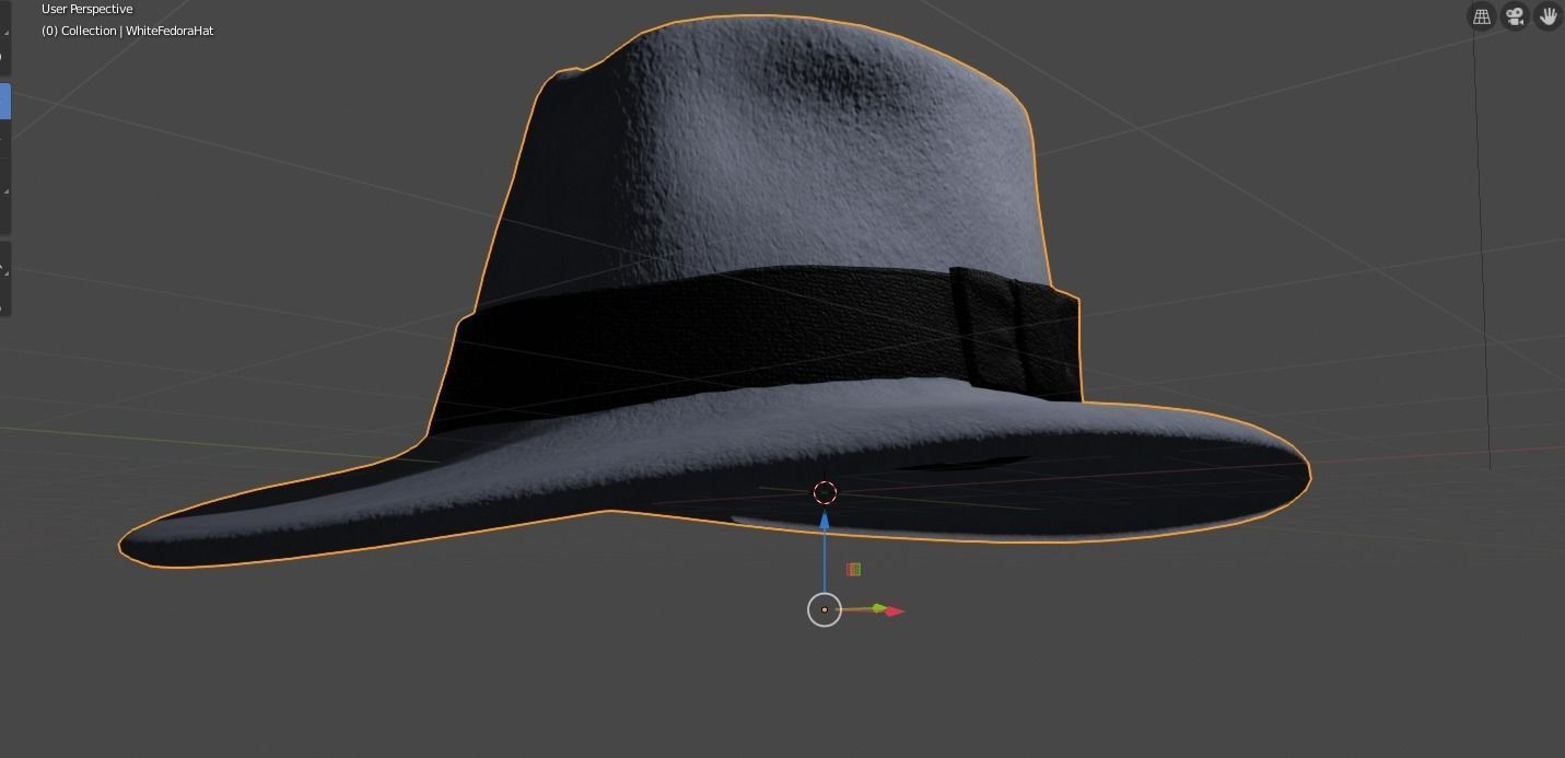 3D model Grey Color PBR Stylish Fedora Hat VR / AR / low-poly | CGTrader