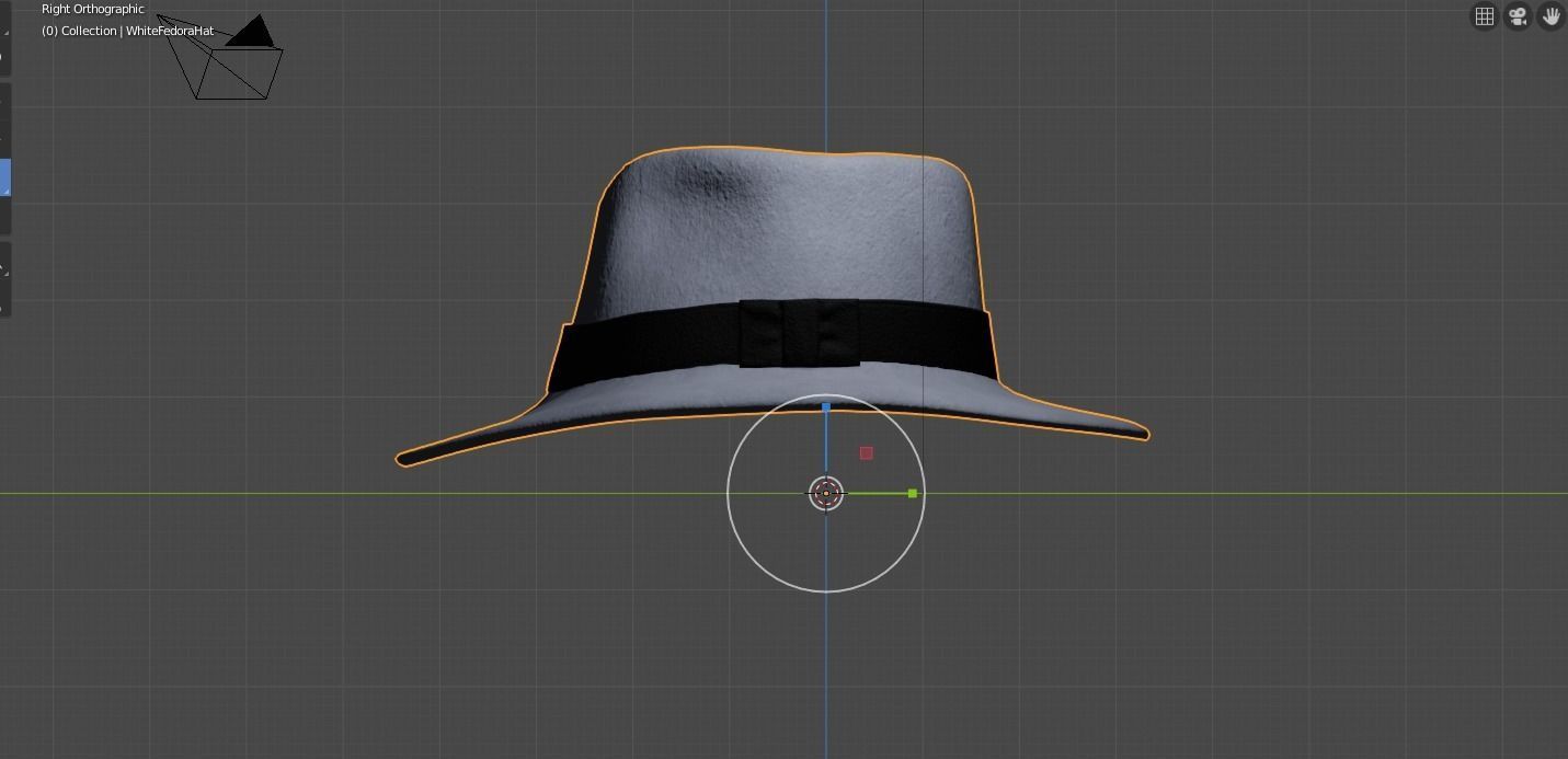 3D model Grey Color PBR Stylish Fedora Hat VR / AR / low-poly | CGTrader