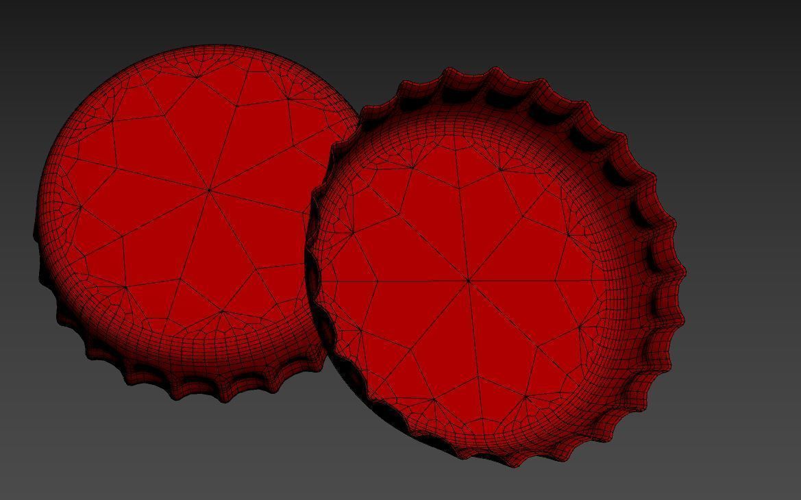 Red metal bottle cap free VR / AR / low-poly 3D model | CGTrader