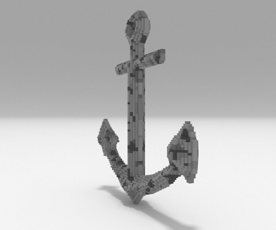 3D model Voxel - Anchor - Low-poly 3D Model VR / AR / low-poly | CGTrader