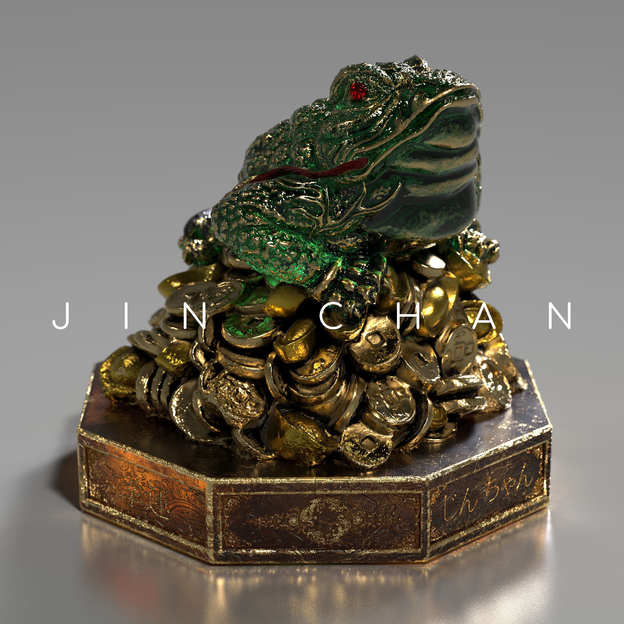 3D model Jin Chan Money Frog VR / AR / low-poly | CGTrader