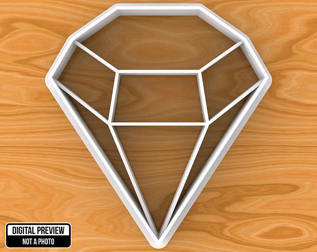Diamond Cookie Cutter 3D model 3D printable | CGTrader