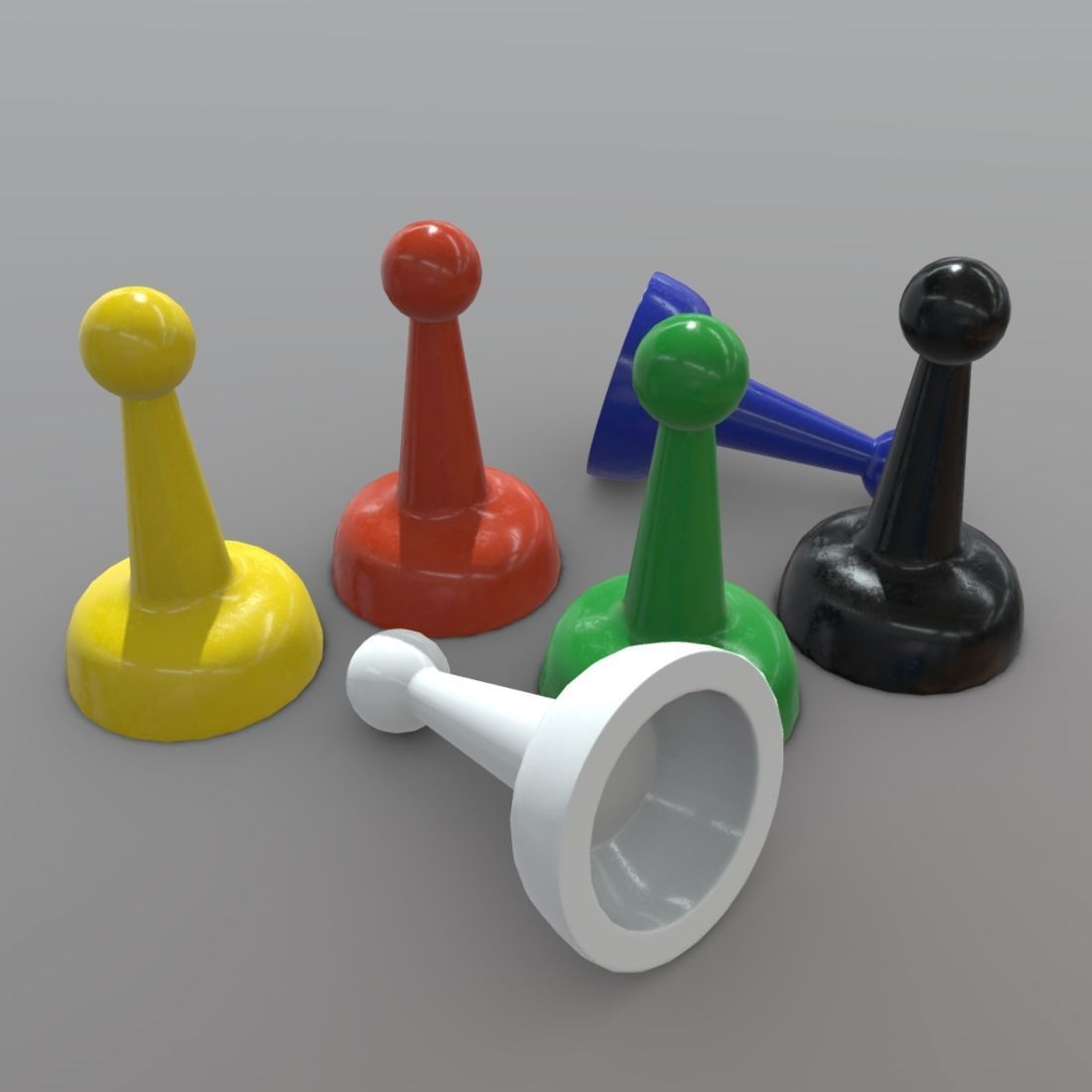 3D model Board Game Pawns 2 VR / AR / low-poly | CGTrader