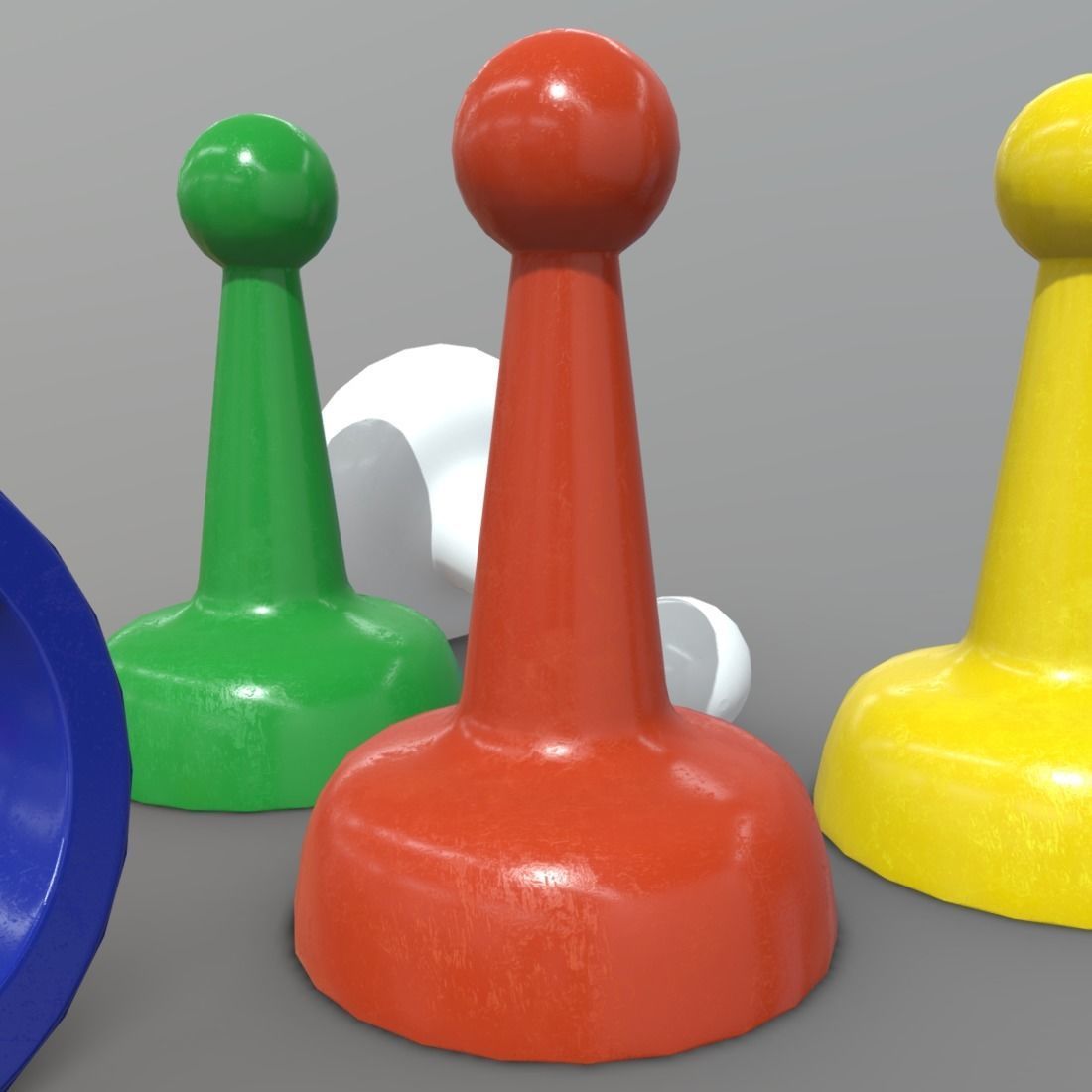 3D model Board Game Pawns 2 VR / AR / low-poly | CGTrader