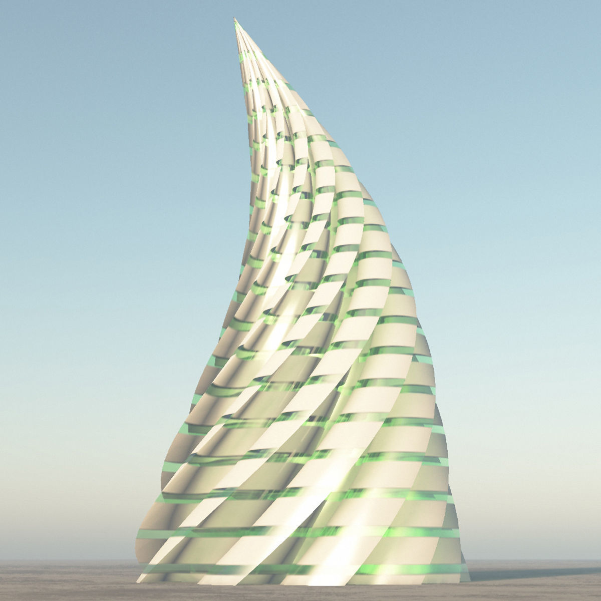 Sci-Fi Spiral Tower 3D model | CGTrader