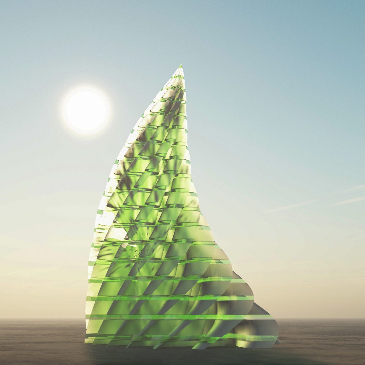 Sci-Fi Spiral Tower 3D model | CGTrader