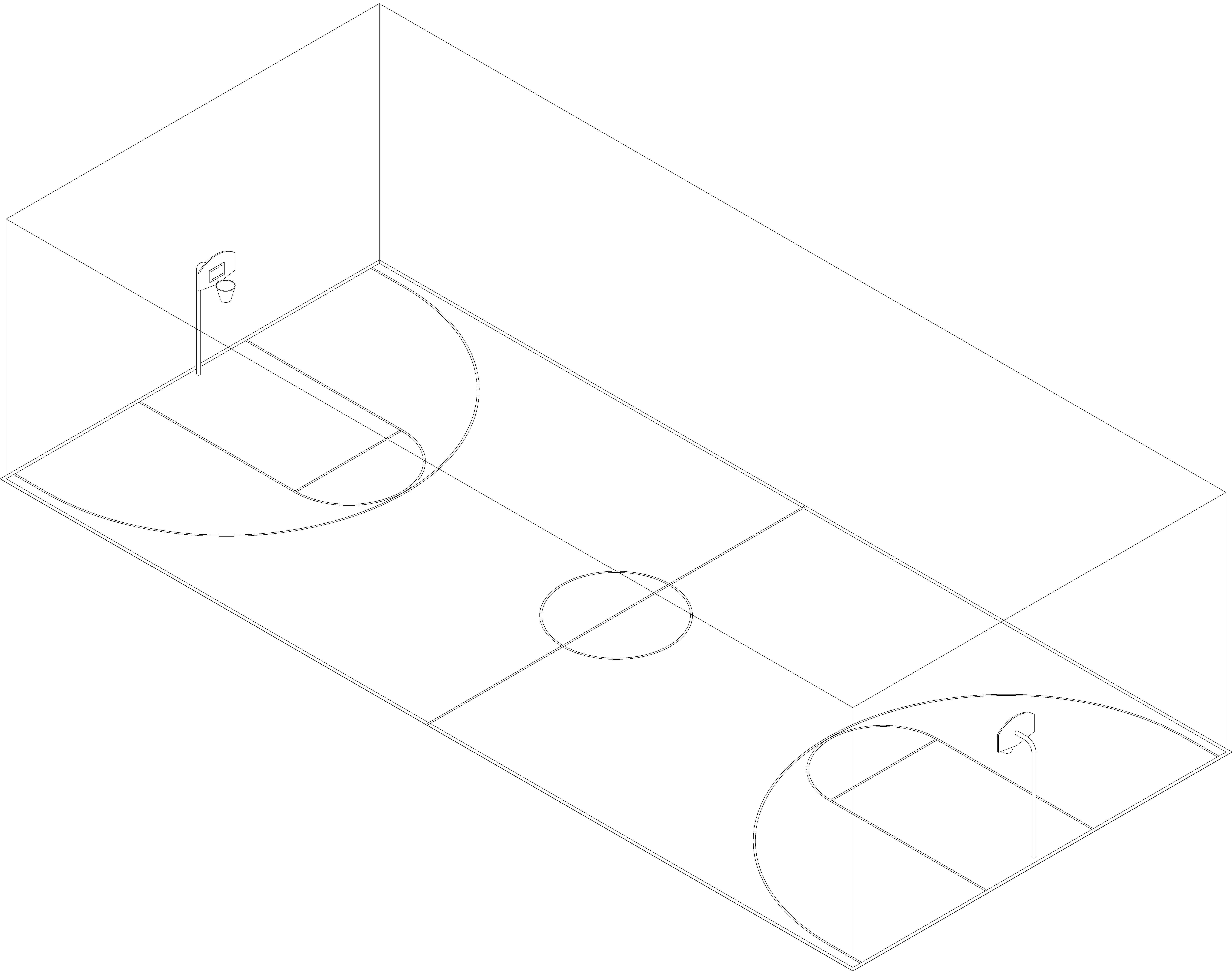 Parametric Basketball Full and Half Court 3D model | CGTrader