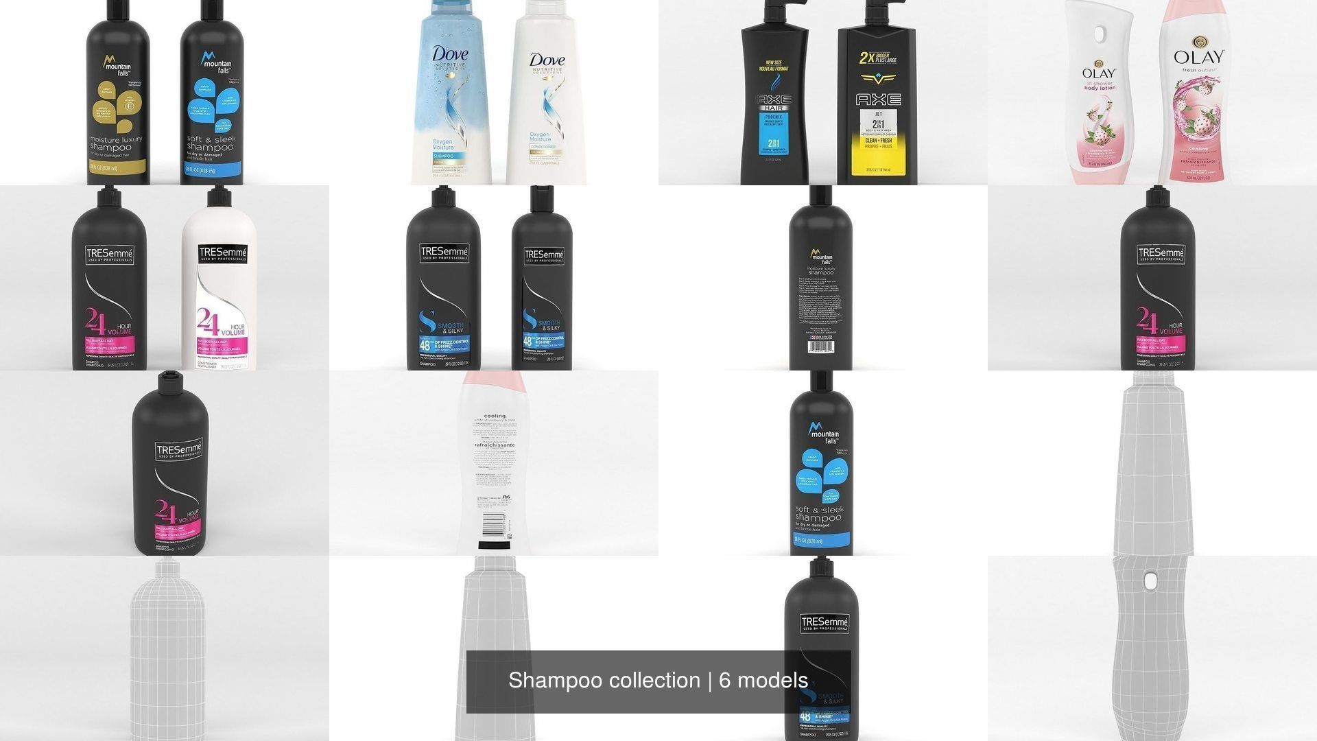 Shampoo collection 3D | CGTrader