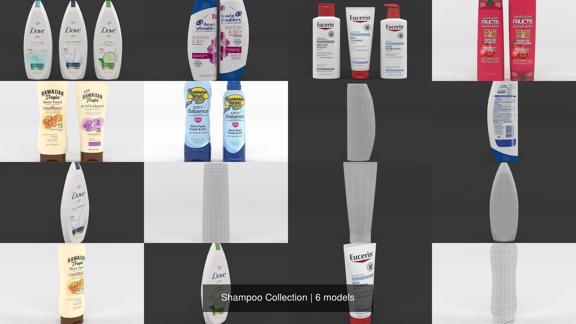 3D Shampoo Collection | CGTrader