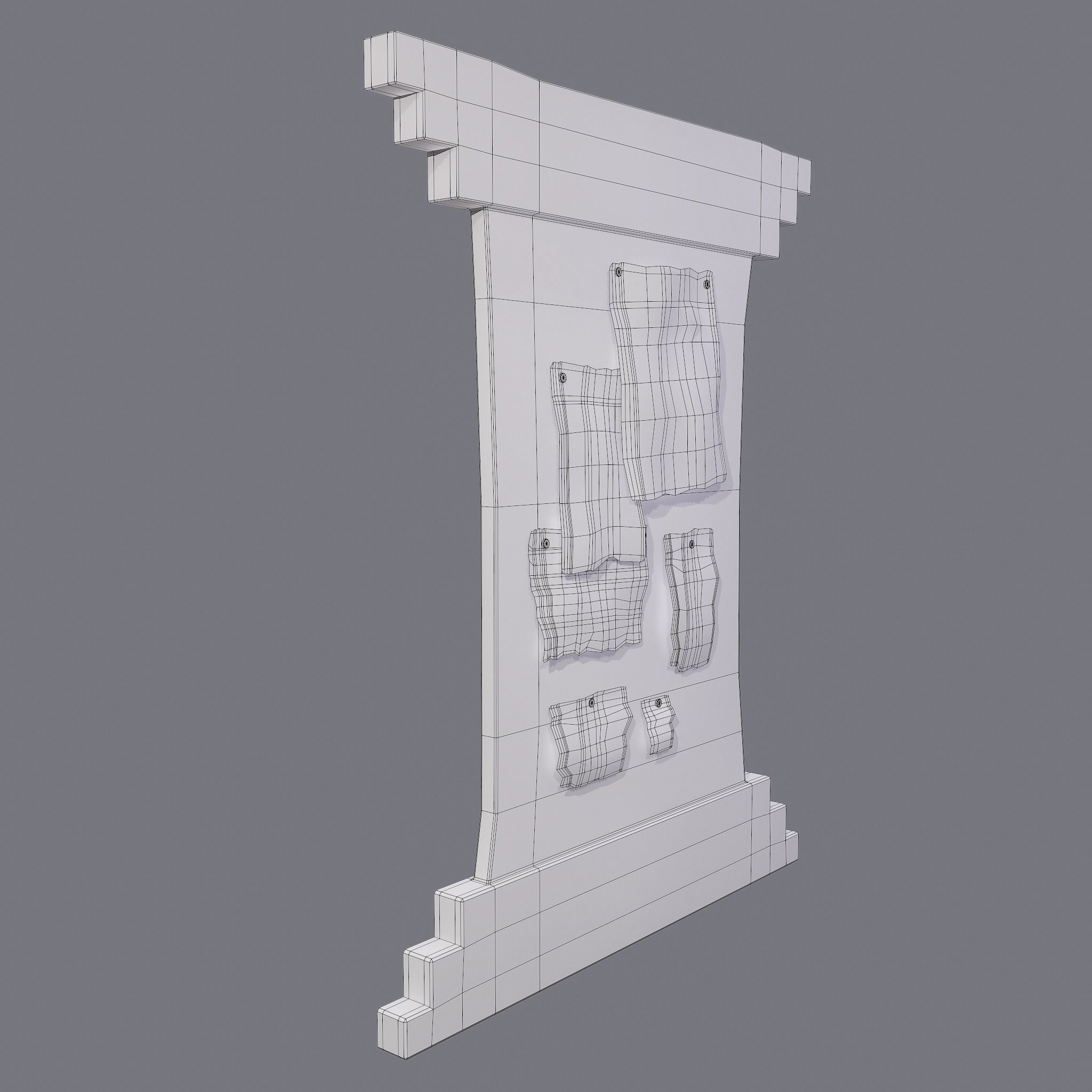 3D model Worn Medieval Notice Board VR / AR / low-poly | CGTrader