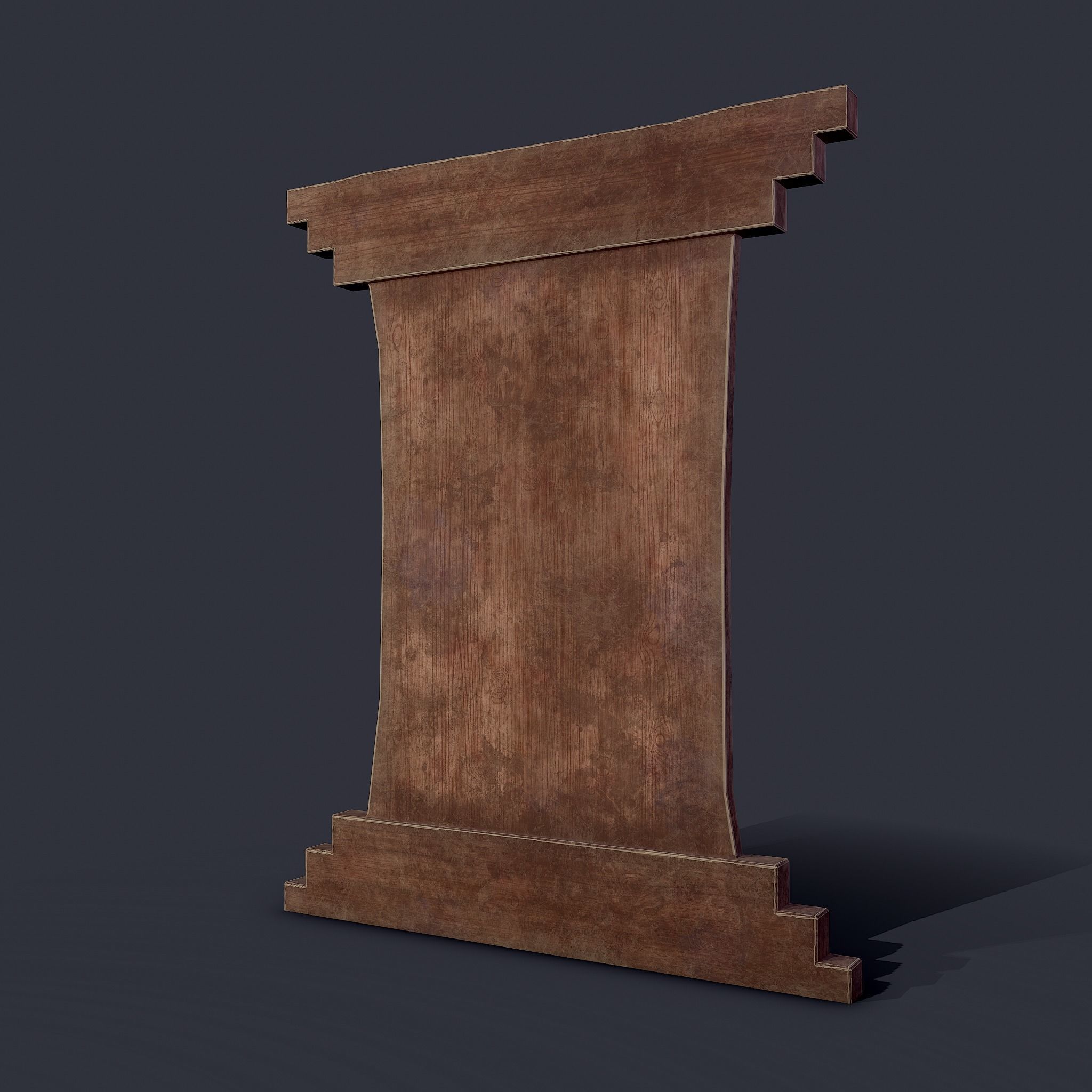 3D model Worn Medieval Notice Board VR / AR / low-poly | CGTrader