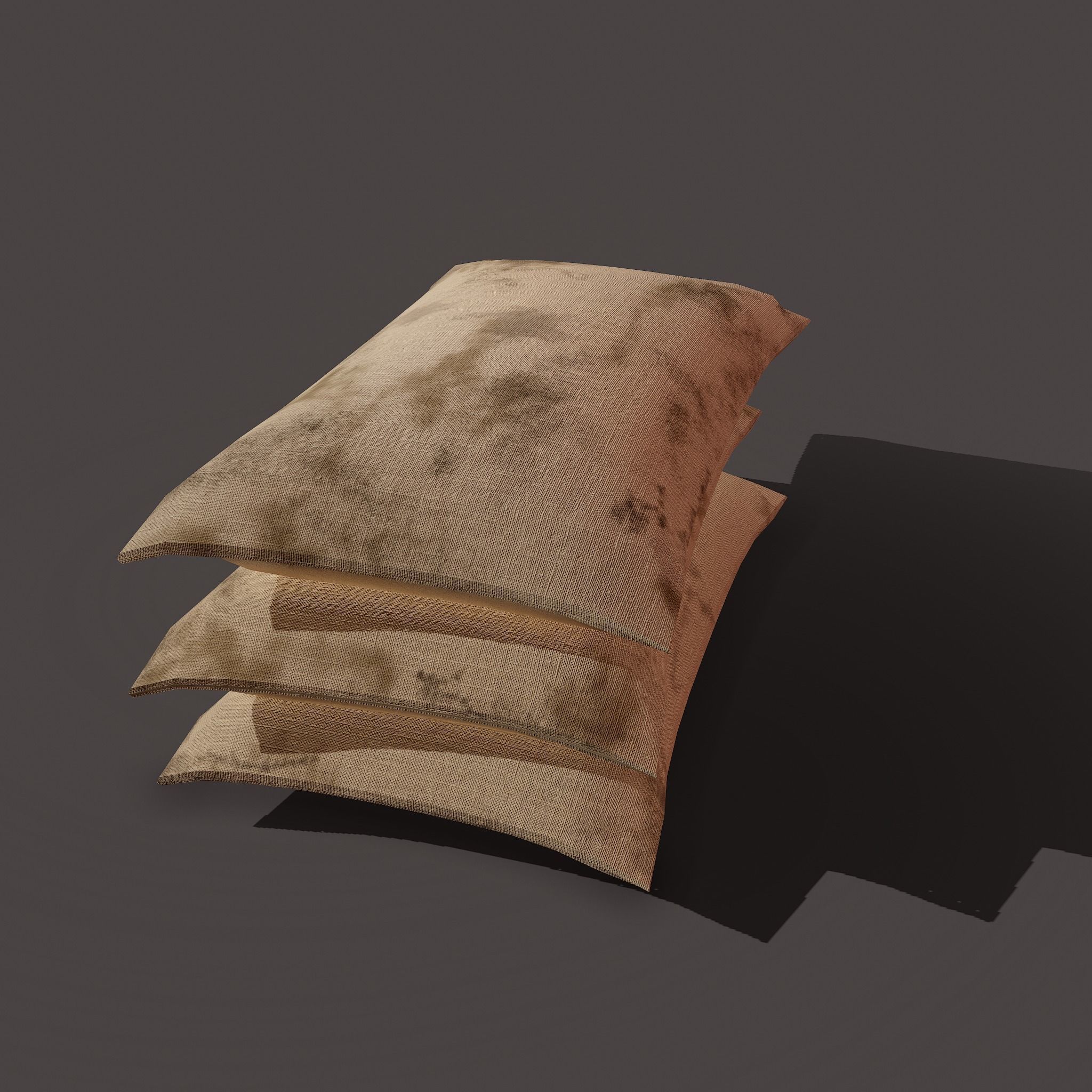 3D model Burlap Sacks Three Straight VR / AR / low-poly | CGTrader