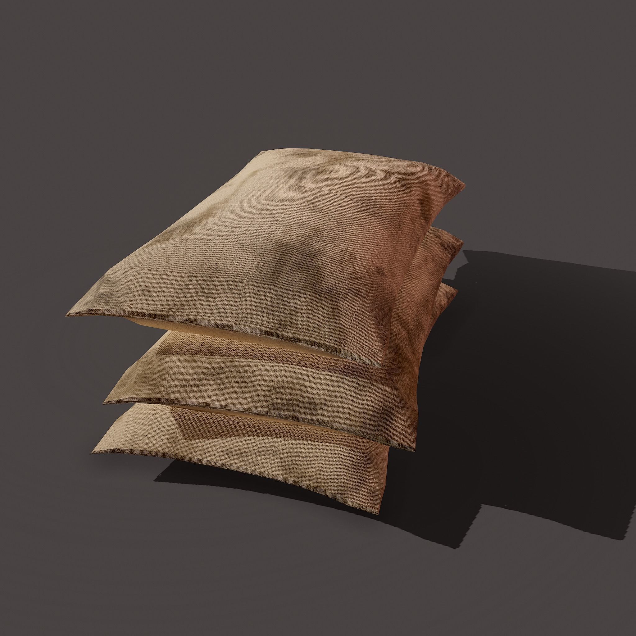 3D model Burlap Sacks Three Straight VR / AR / low-poly | CGTrader