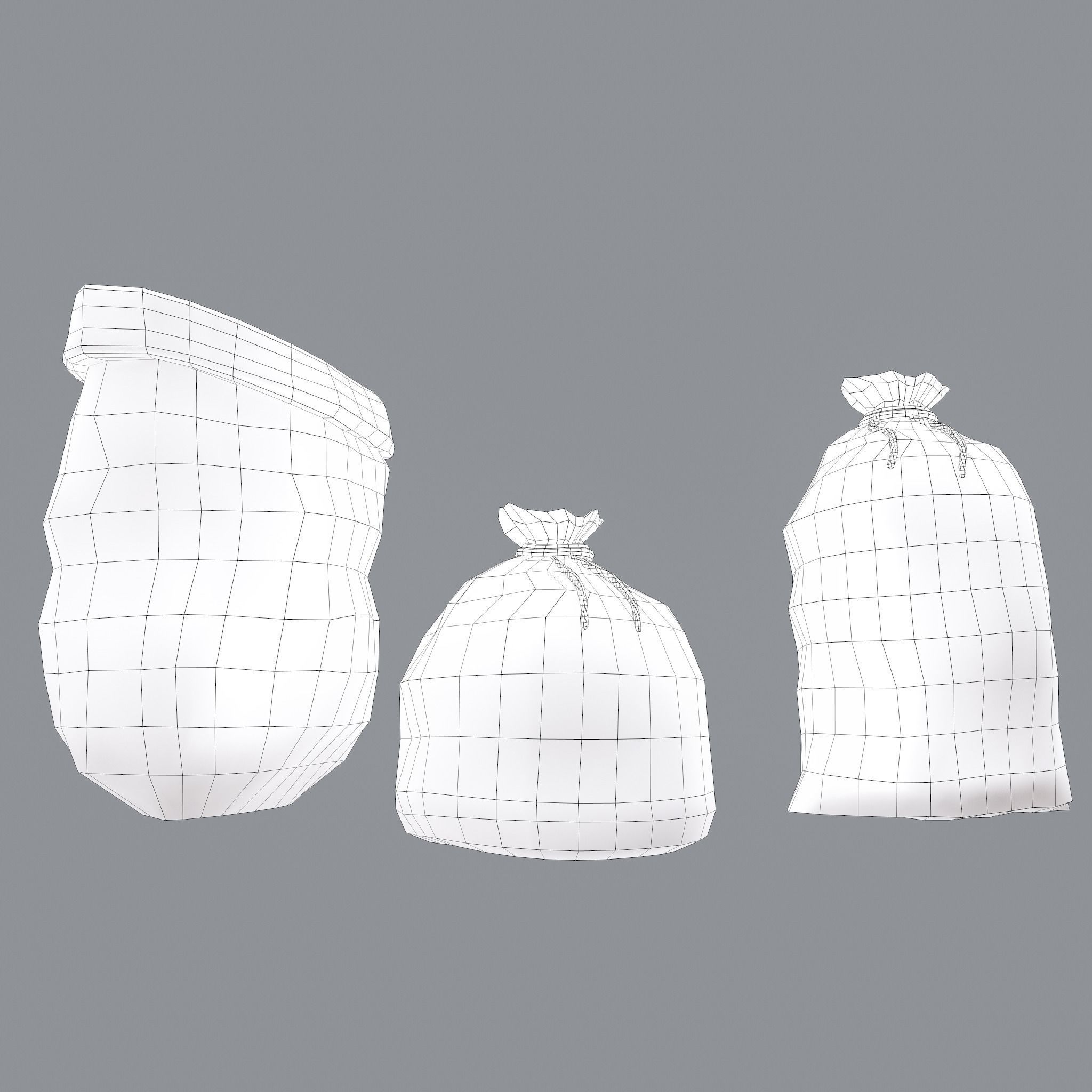 3D model Burlap Sacks VR / AR / low-poly | CGTrader