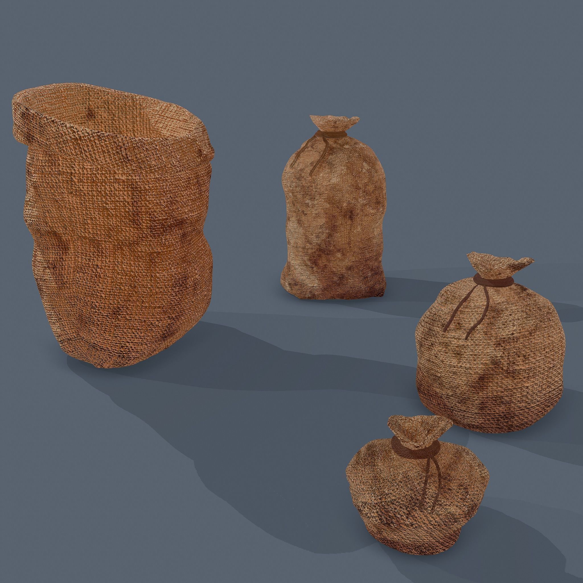 3D model Burlap Sacks VR / AR / low-poly | CGTrader