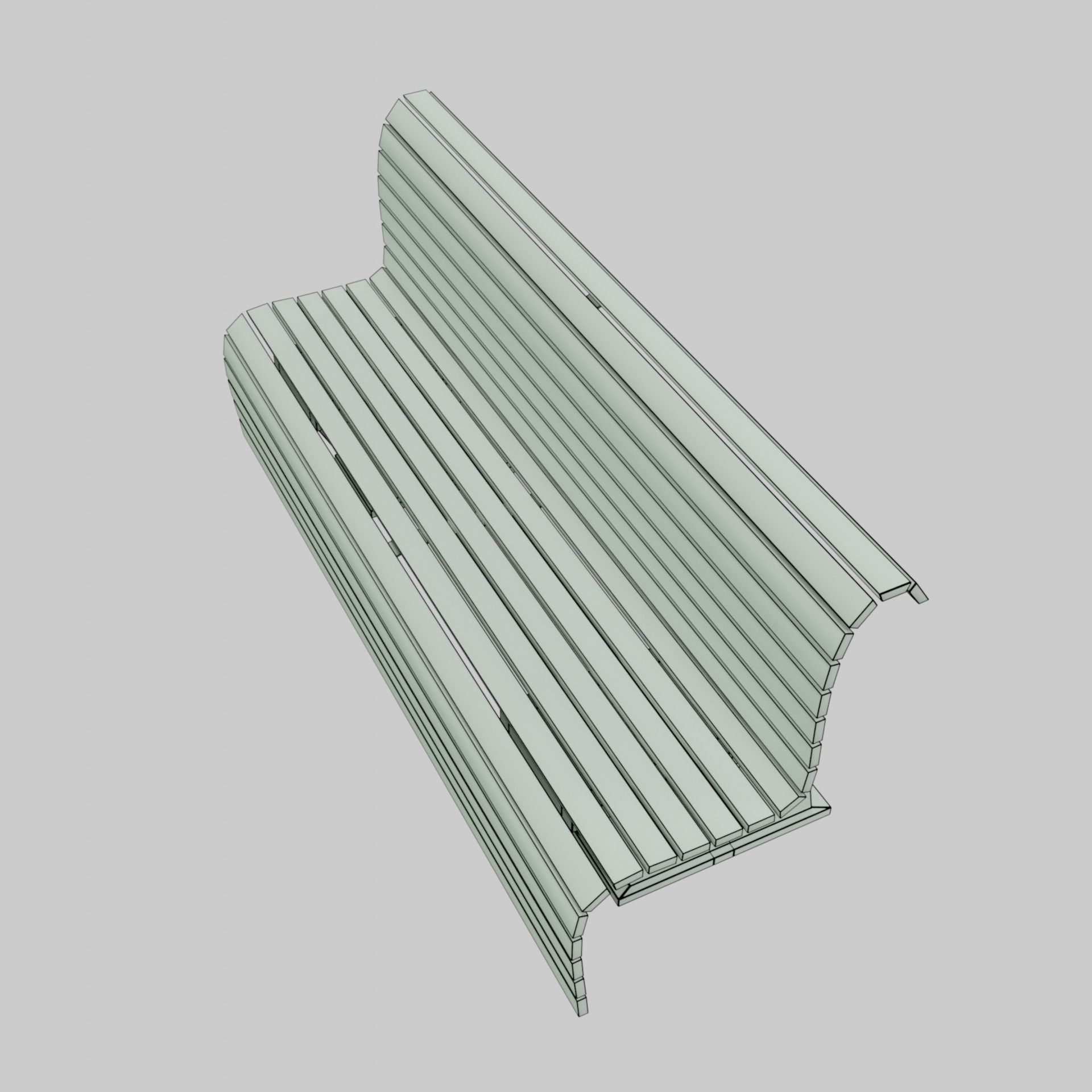 3D model Wooden Bench in 2 Wood Versions Gameready for Engines VR / AR ...