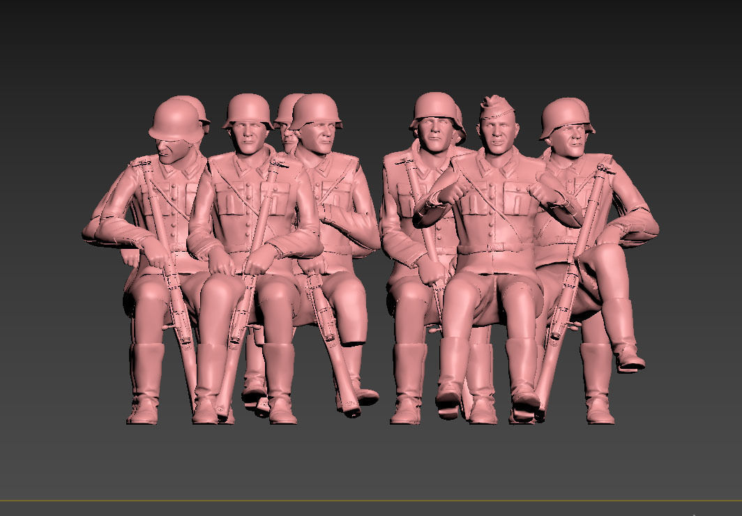 German soldiers 3D model 3D printable | CGTrader
