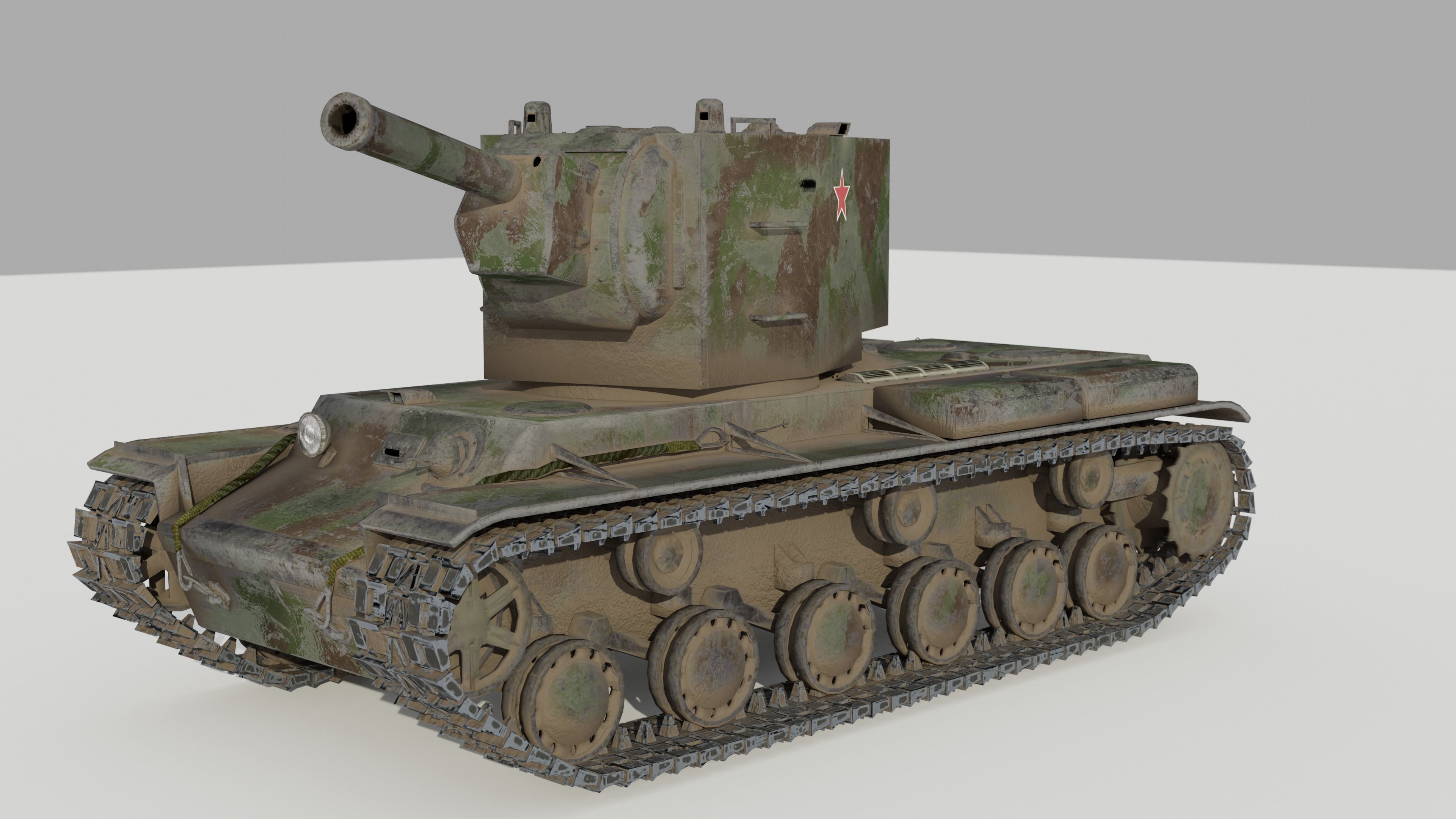 3D model KV 2 WW2 Soviet Heavy Tank VR / AR / low-poly | CGTrader