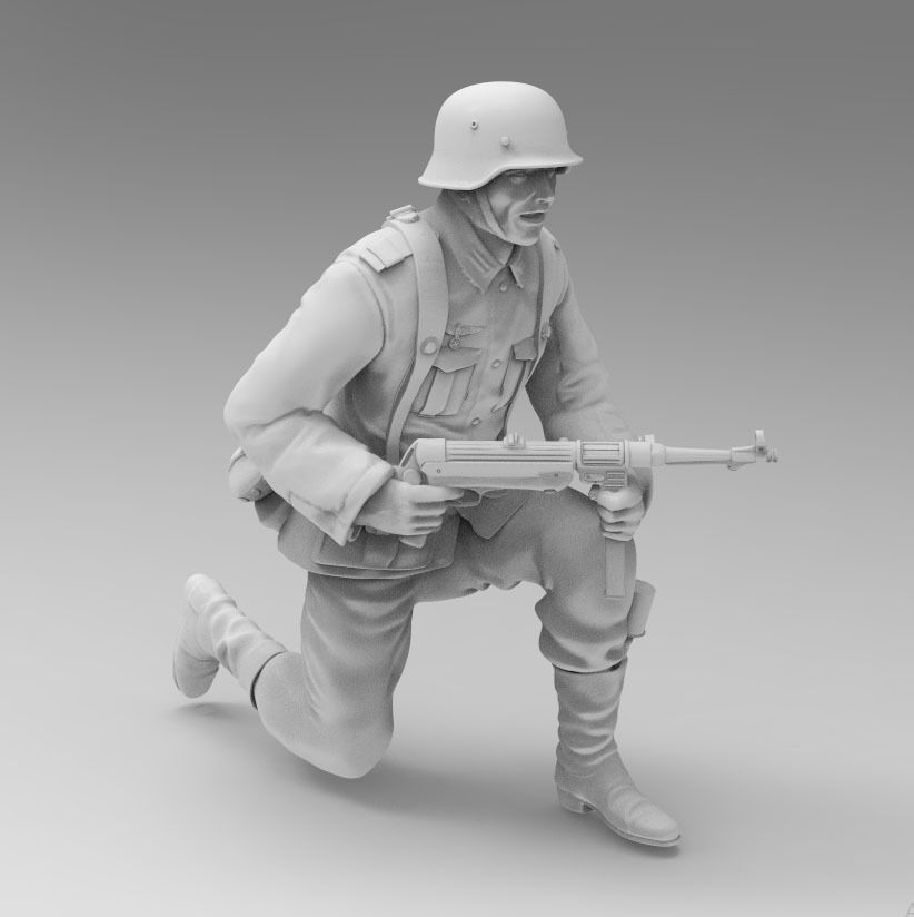 German soldier 3D model 3D printable | CGTrader