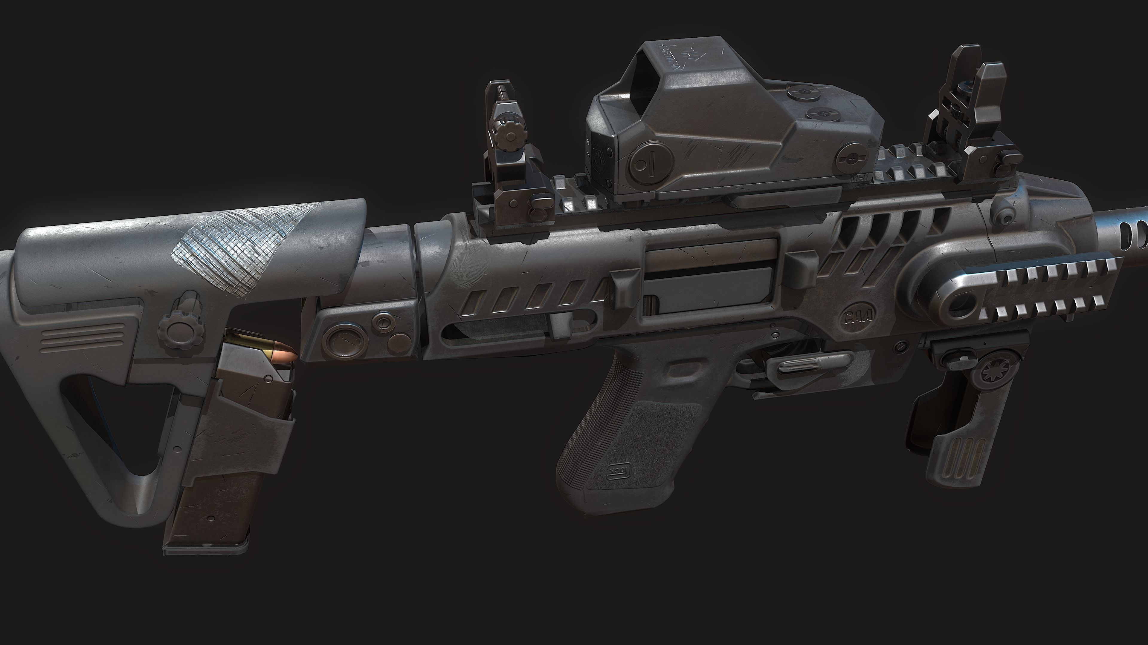 3D model Roni Carbine PBR VR / AR / low-poly | CGTrader